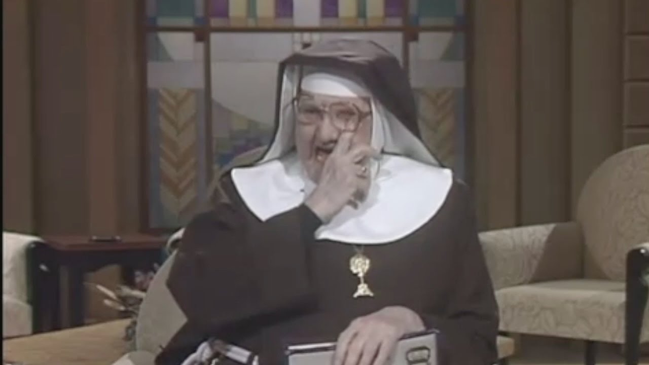 LOL: Mother Angelica has a laugh attack over her own joke!